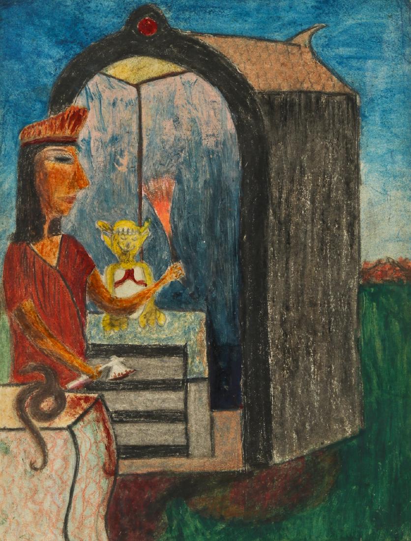 Minnie Evans (1892-1987) Sunrise Sacrifice, 1946-48