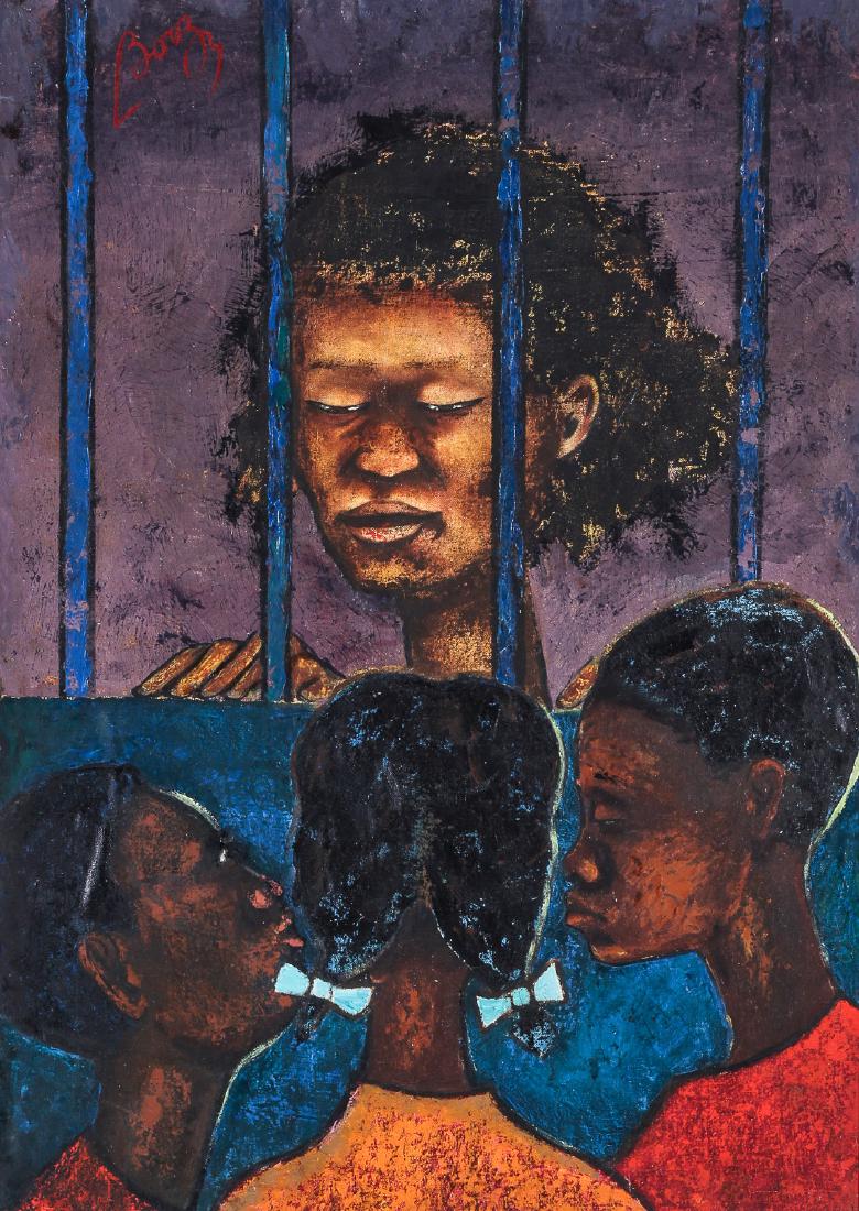 Ludovic Booz (haitian, B. 1940) "my Mother", 1964