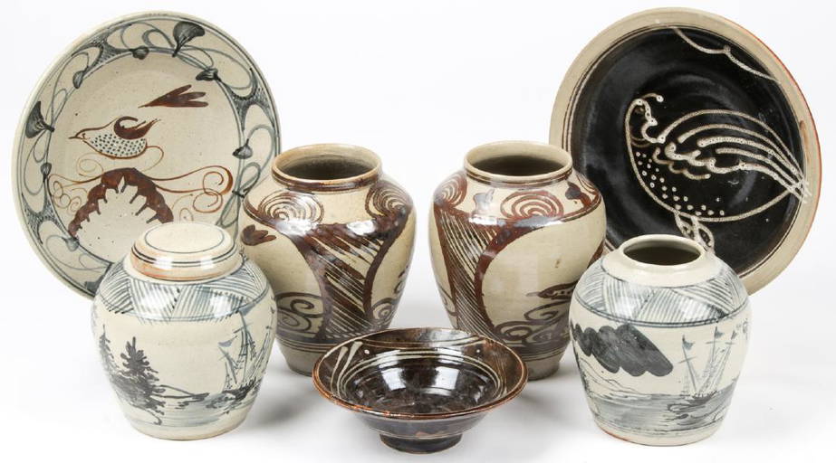 Assembled Collection Of (7) Slipware Ceramics