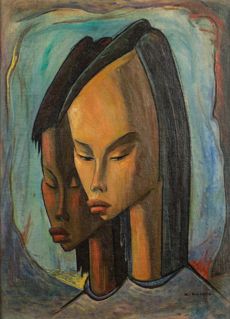 Angel Botello (1913-1986) "Two Girls"