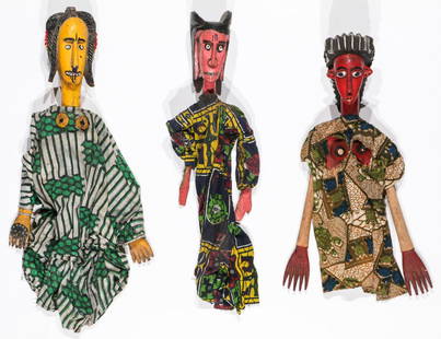 Set Of Eight West African Bobo Puppets