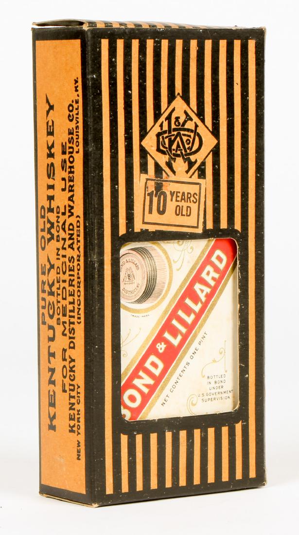 Rare Bond & Lillard Original Boxed Prohibition Pint,