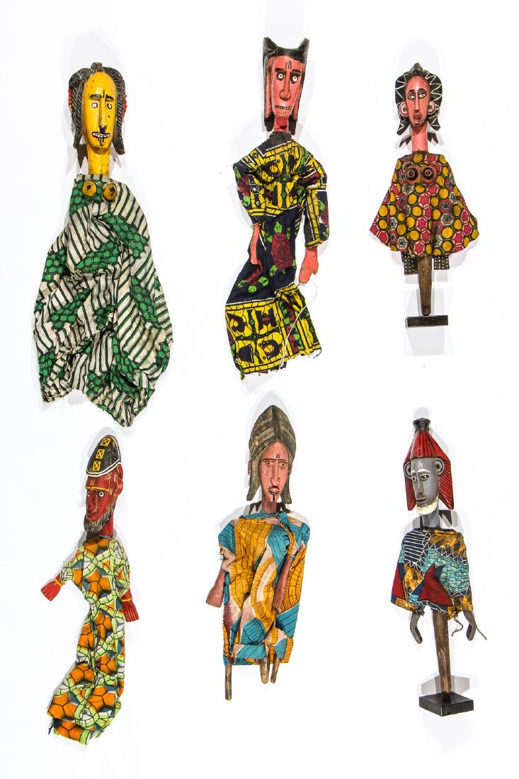 Group of 6 Vintage Bozo Tribe Marionettes