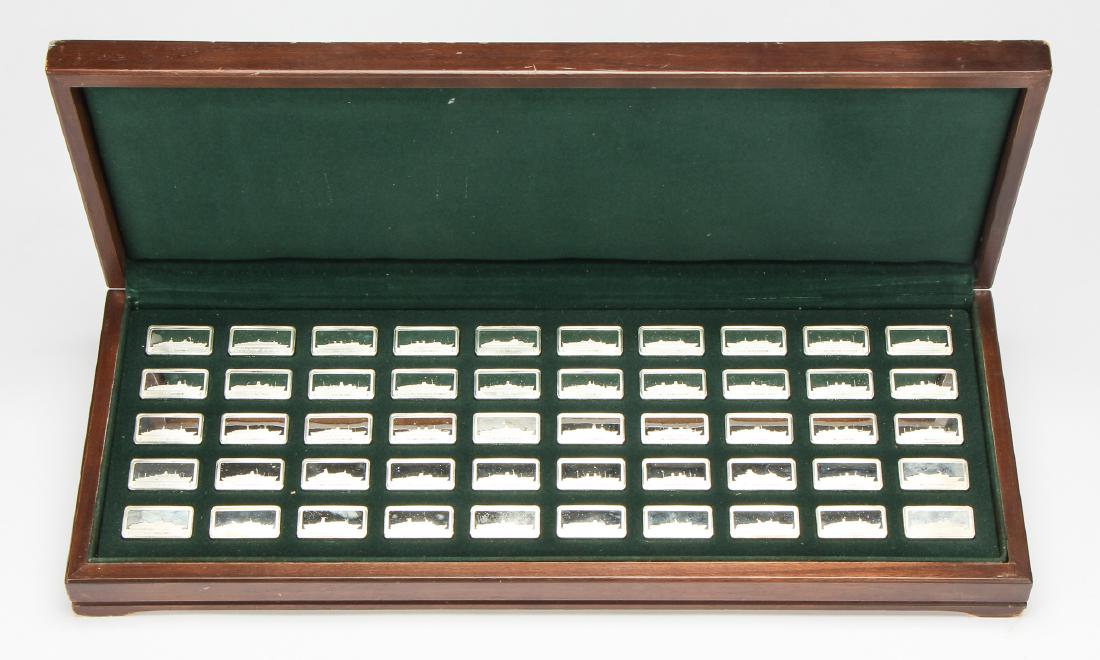 Ships Of Silver From The Franklin Mint With Certificate