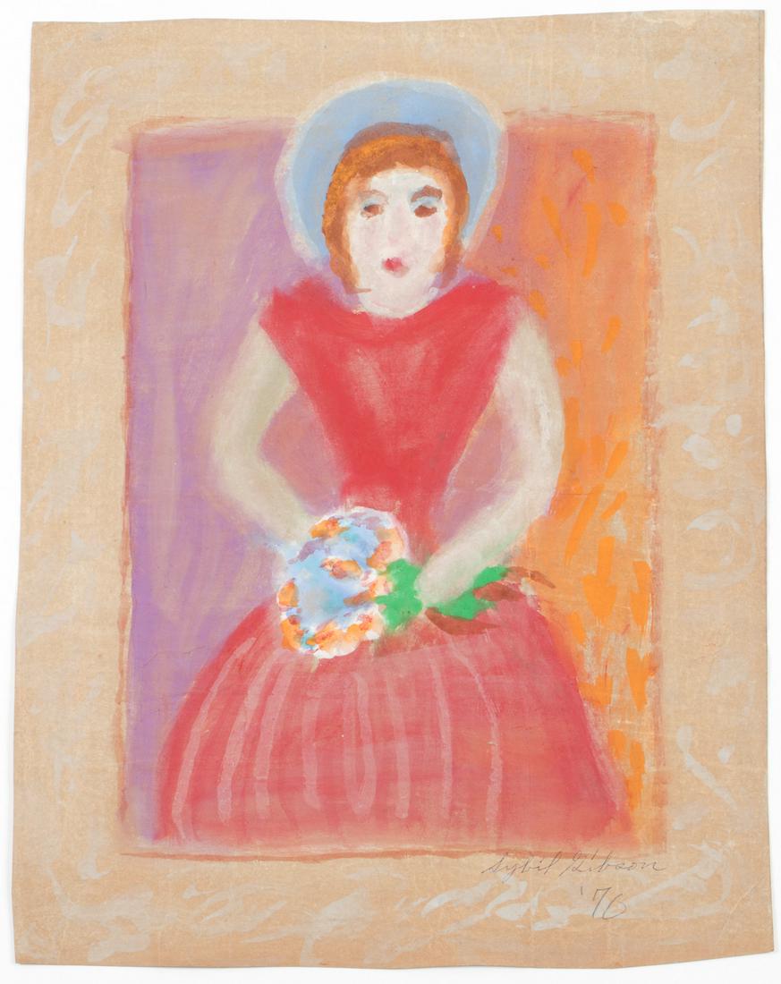 Sybil Gibson (1908 1995) "blue Bonnet", 24" X 18'