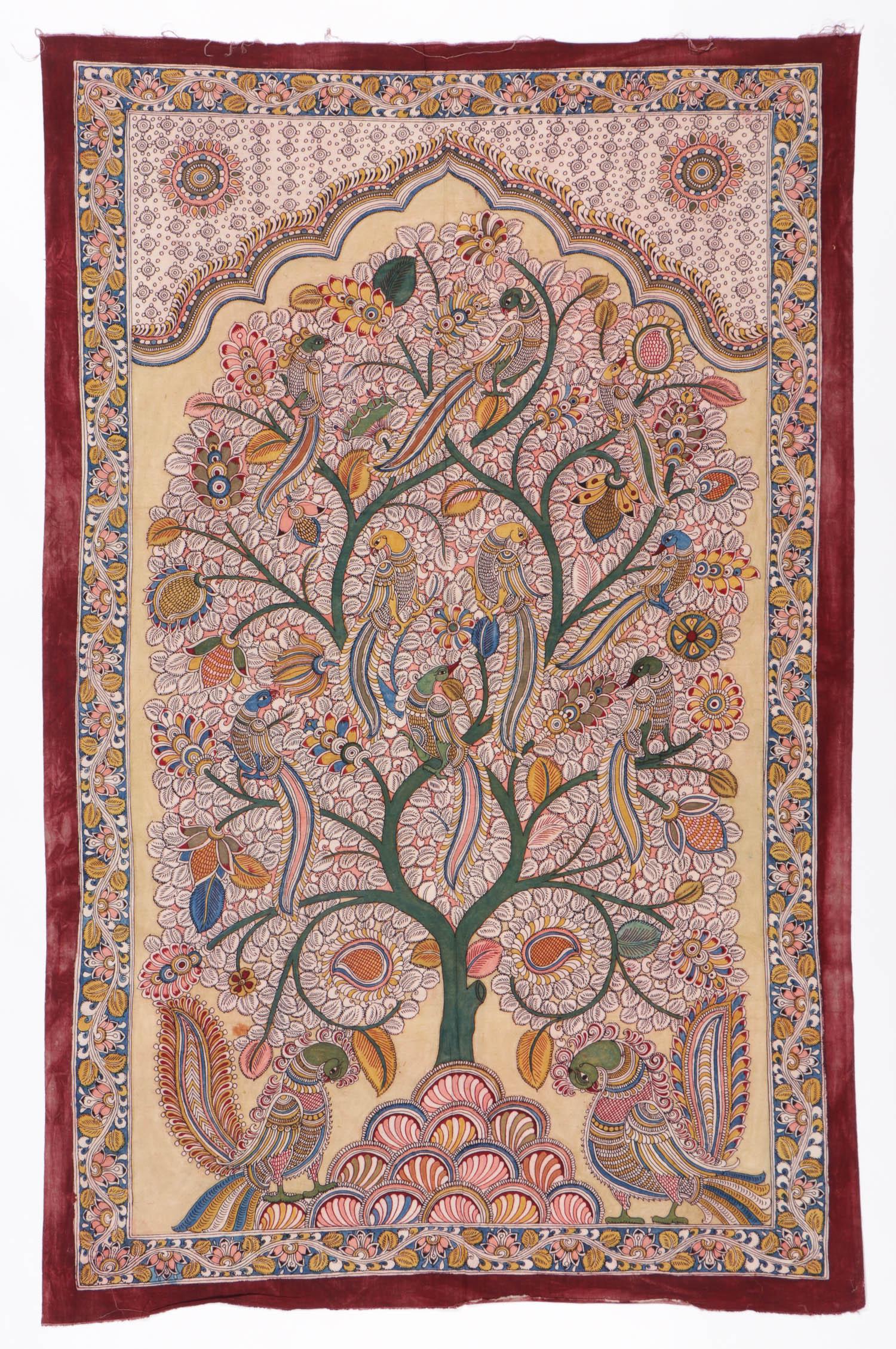 Palampore "tree Of Life" Hanging, India, Late 20th C.