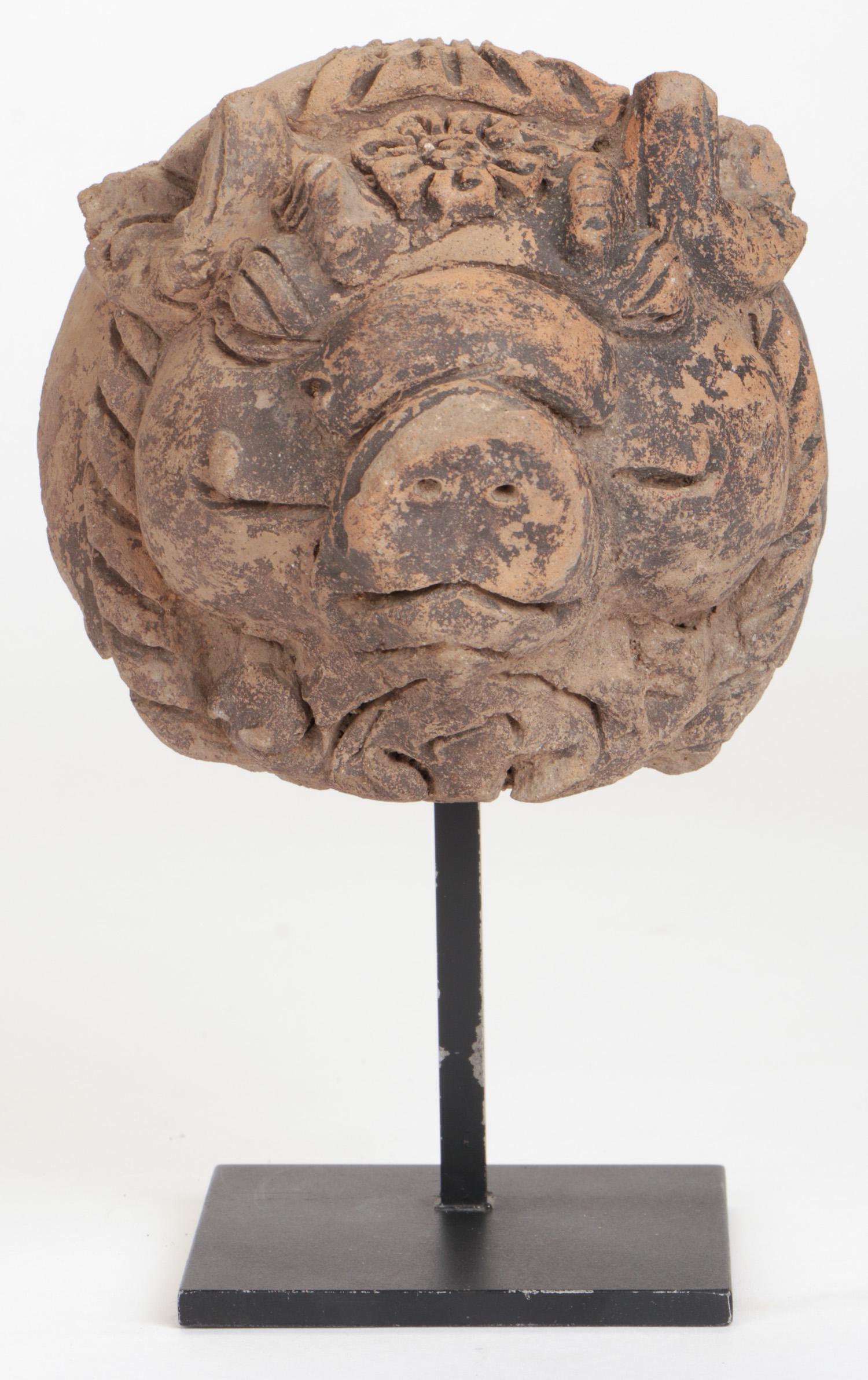 Terra Cotta Pig Head, Majapahit Period, Java | Barnebys
