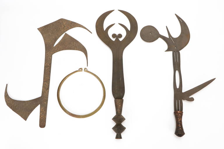 Four Assorted African Metal Currencies