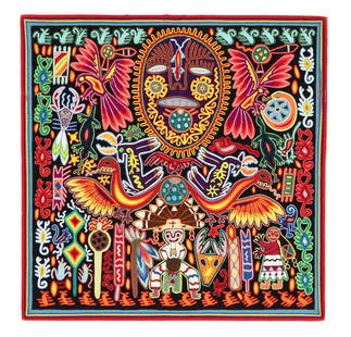 Huichol Yarn Painting.
