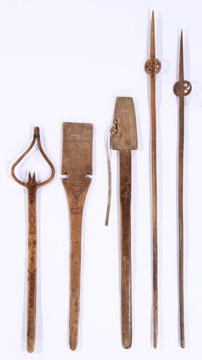 Five Antique Albanian Distaffs, Late 19th/Early 20th C. (#0789) on Nov ...