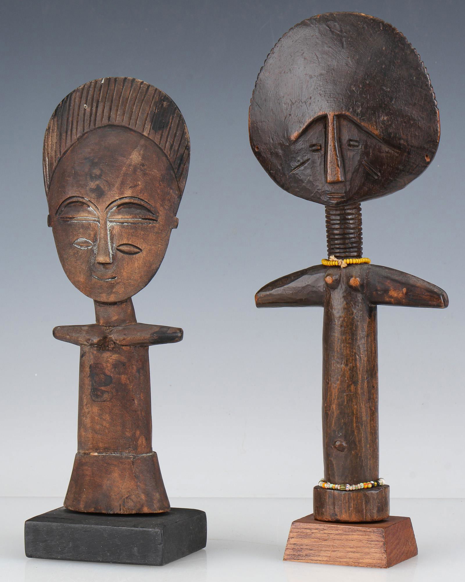 Two African Ashanti Akuaba Dolls, Ghana