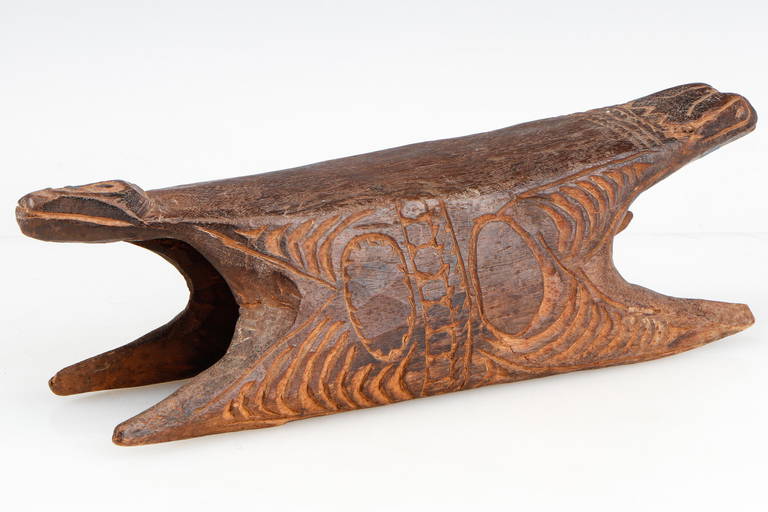 Middle Sepik Zoomorphic Headrest w/ Ancestor Face, PNG (#0191) on Dec ...