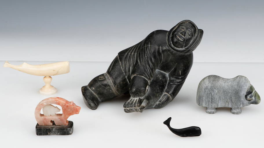 Inuit Collector's Lot of 5 Carvings and 2 Prints (#0213) on Dec 14 ...