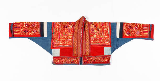 Miao Embroidered Jacket With Batik, China, Early Mid