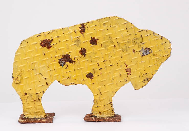 Vintage American Cut Iron Buffalo Target
