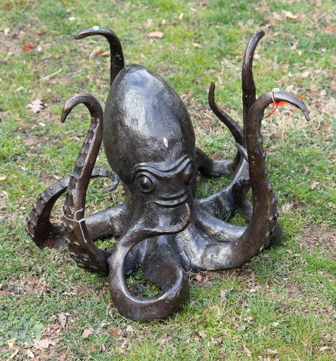 Bronze Octopus Sculpture