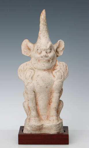 Chinese Han Pottery Earth Spirit Tomb Guardian Zhenmushou