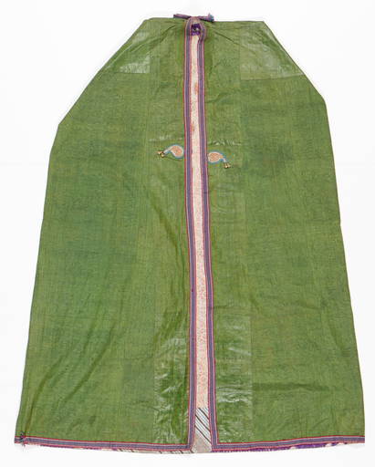 Antique Uzbek Bekasab Green Silk Veil