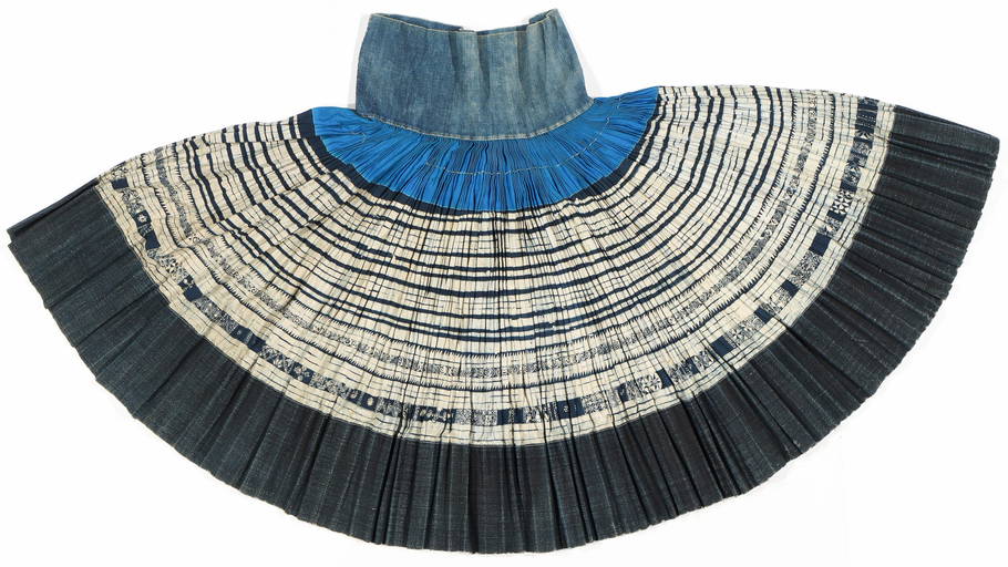 Miao Indigo Dyed Batik Pleated Skirt, China, 20th C.