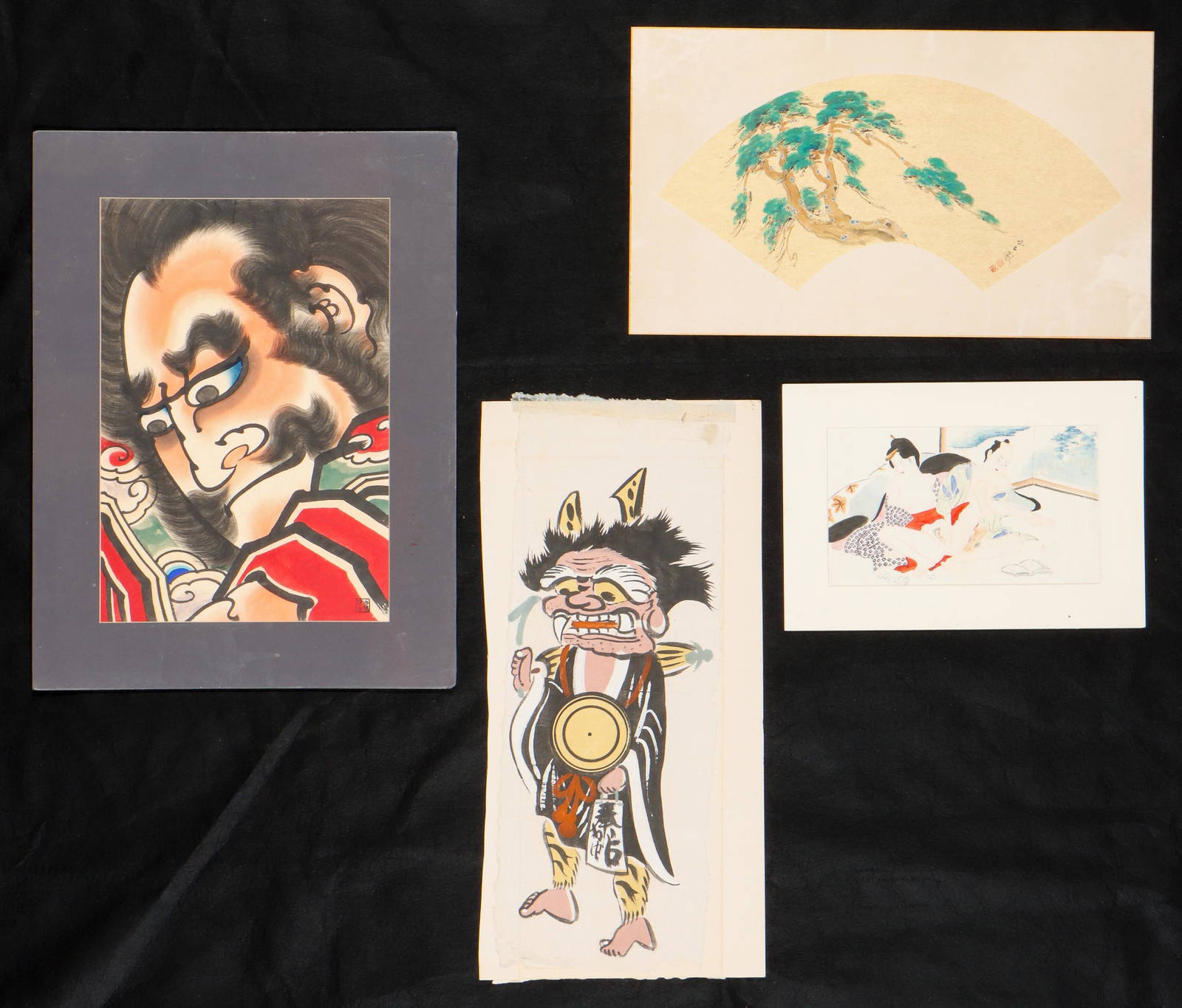 Collector's Lot Of Antique Japanese Paintings Auction
