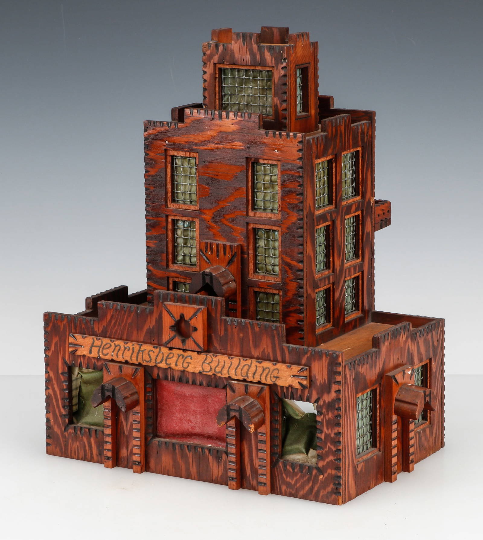 Folk Art Sculpture: Henriksberg Building Auction
