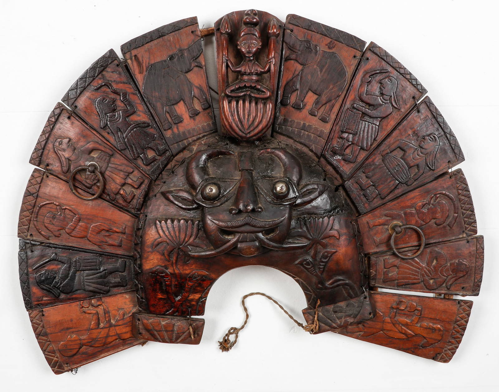 Indian Theyyam Headdress Mask, North Kerala, Early-mid 20th C. Auction