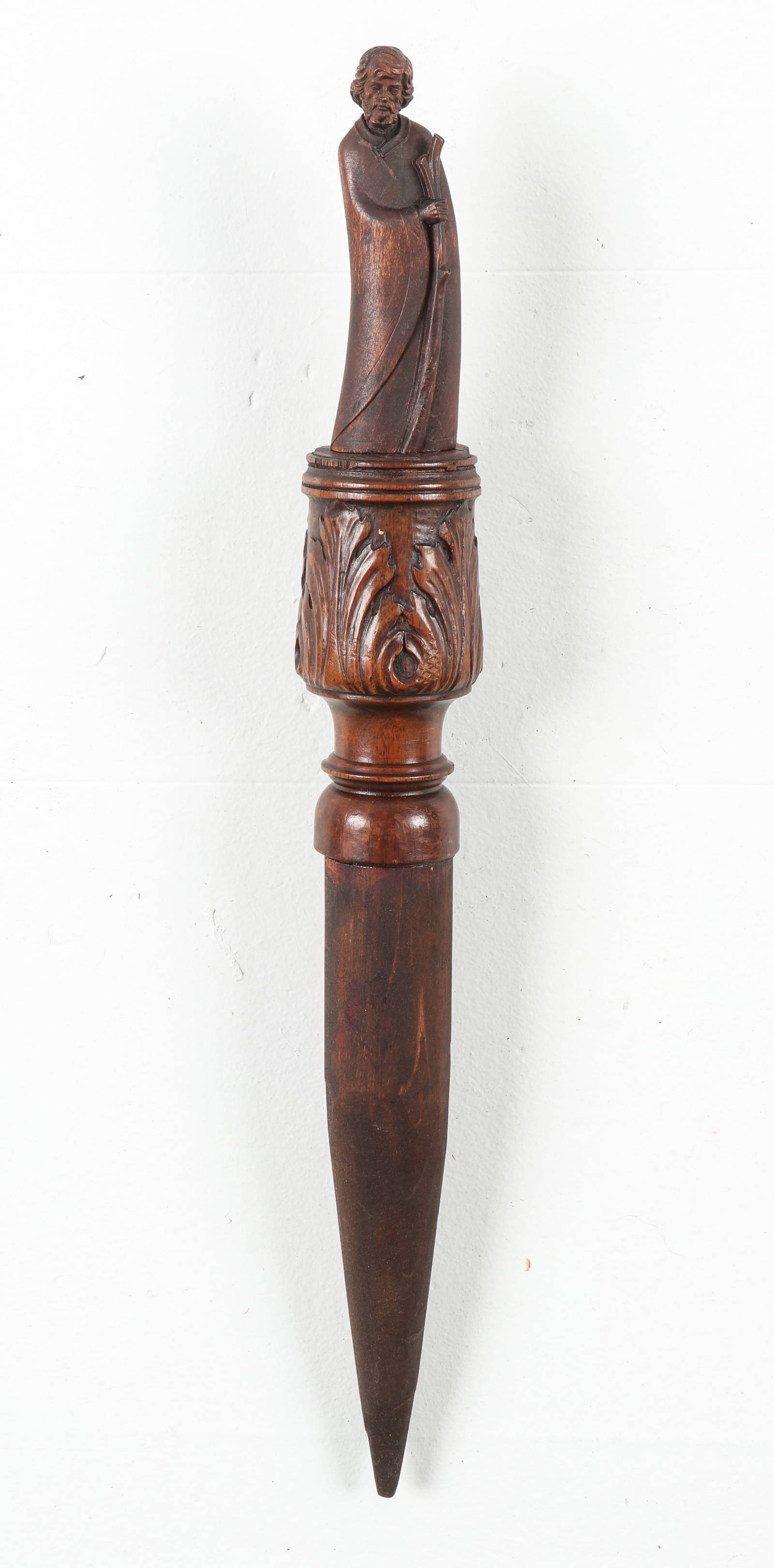 Carved Wood Vampire Killer Stake Auction