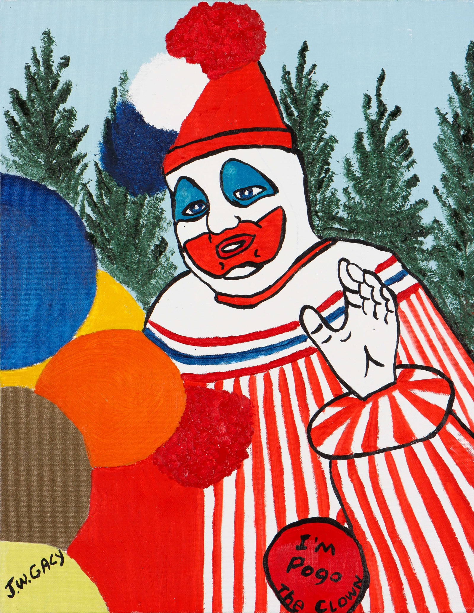 John Wayne Gacy (american, 1942-1994) "pogo The Clown" Auction