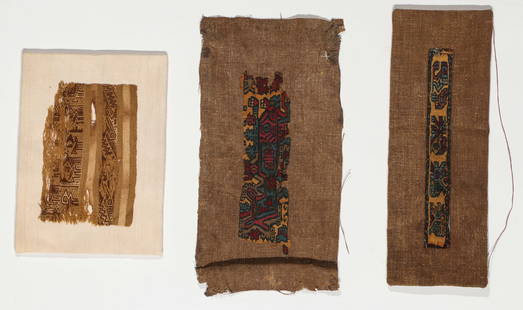 Pre-columbian Painted Textile Fragment Auction