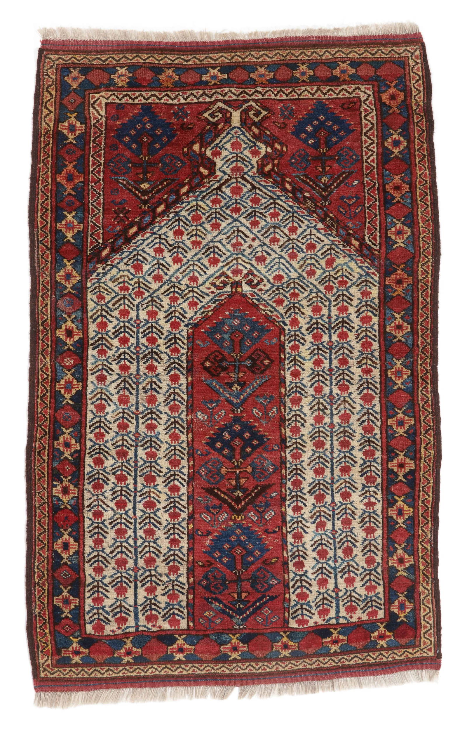 Beshir Prayer Rug, Middle Amu Darya, Mid 19th C., 3'1'' X 5'0'' Auction