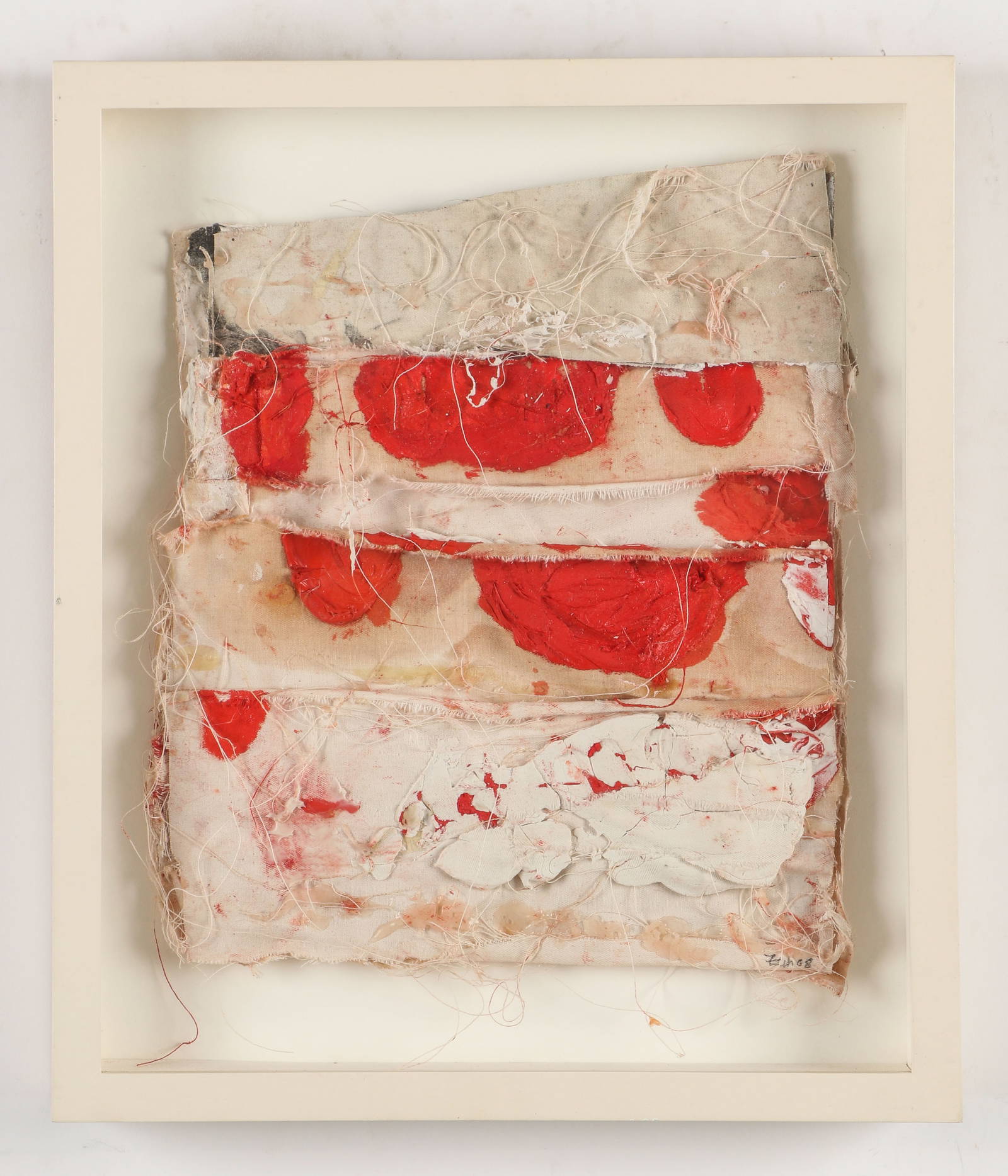 Sati Zech (german, B. 1958) Untitled Oil On Torn And Reassembled Canvas ...