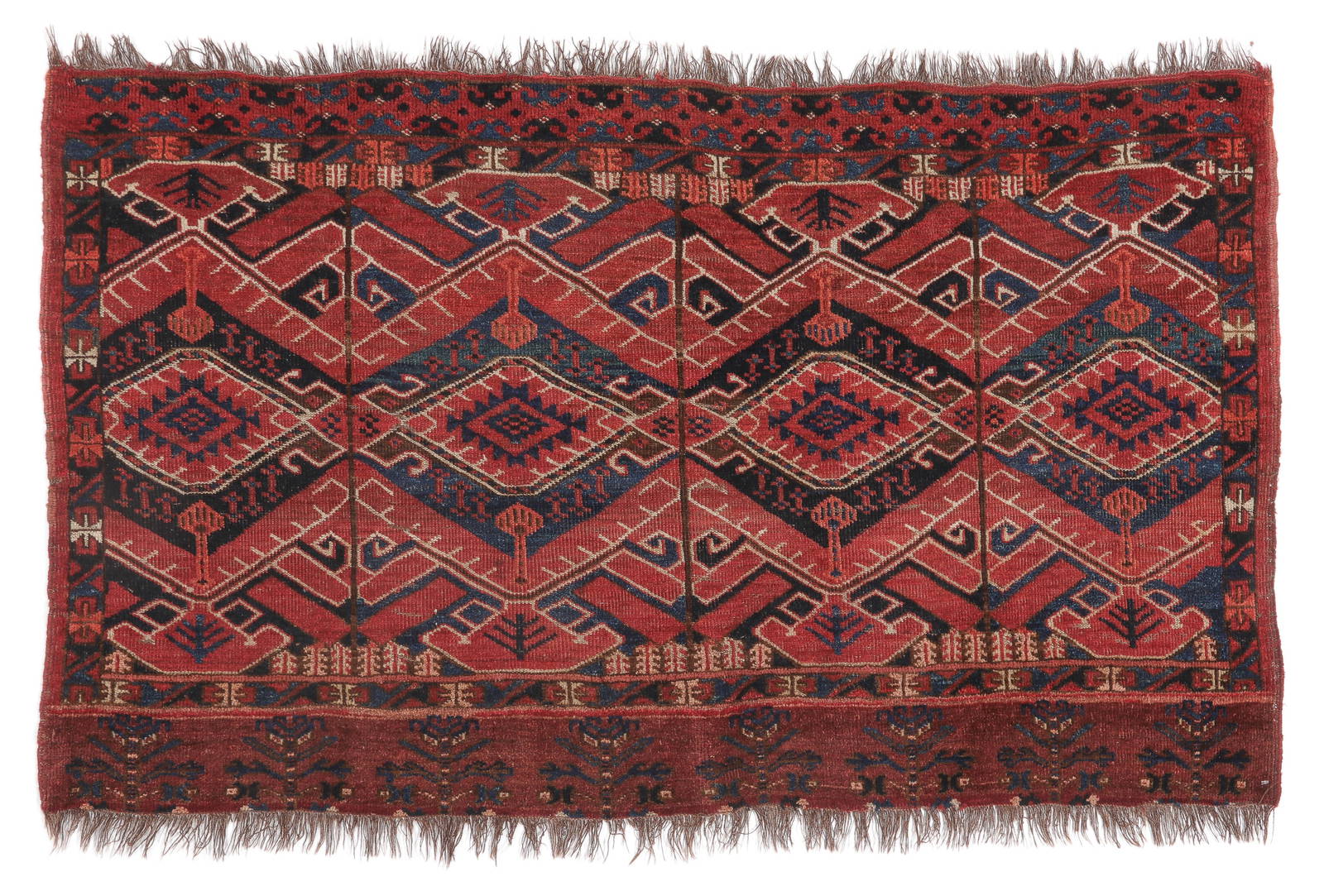 Large Ikat Pattern Chuval, Middle Amu Darya, Mid 19th C. Auction