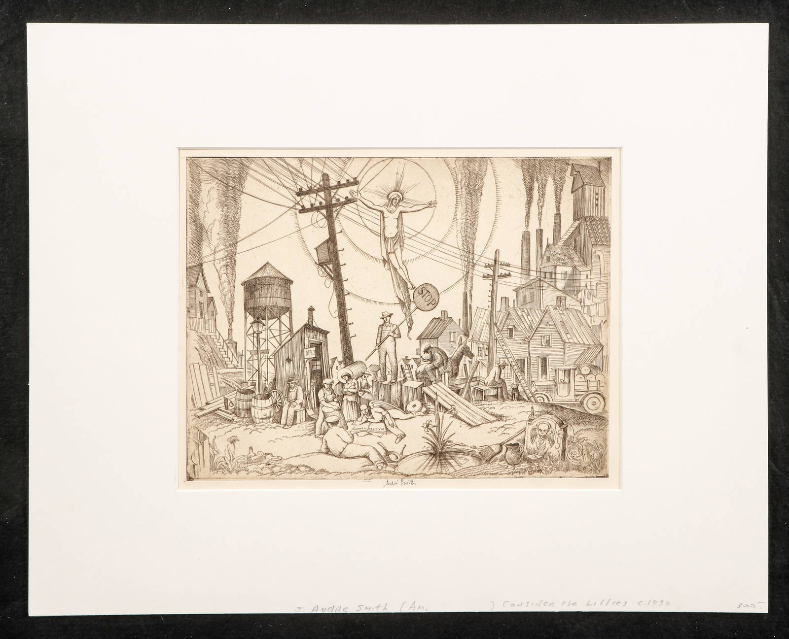 J. Andre Smith (1880-1958) "consider The Lilies" Etching Auction