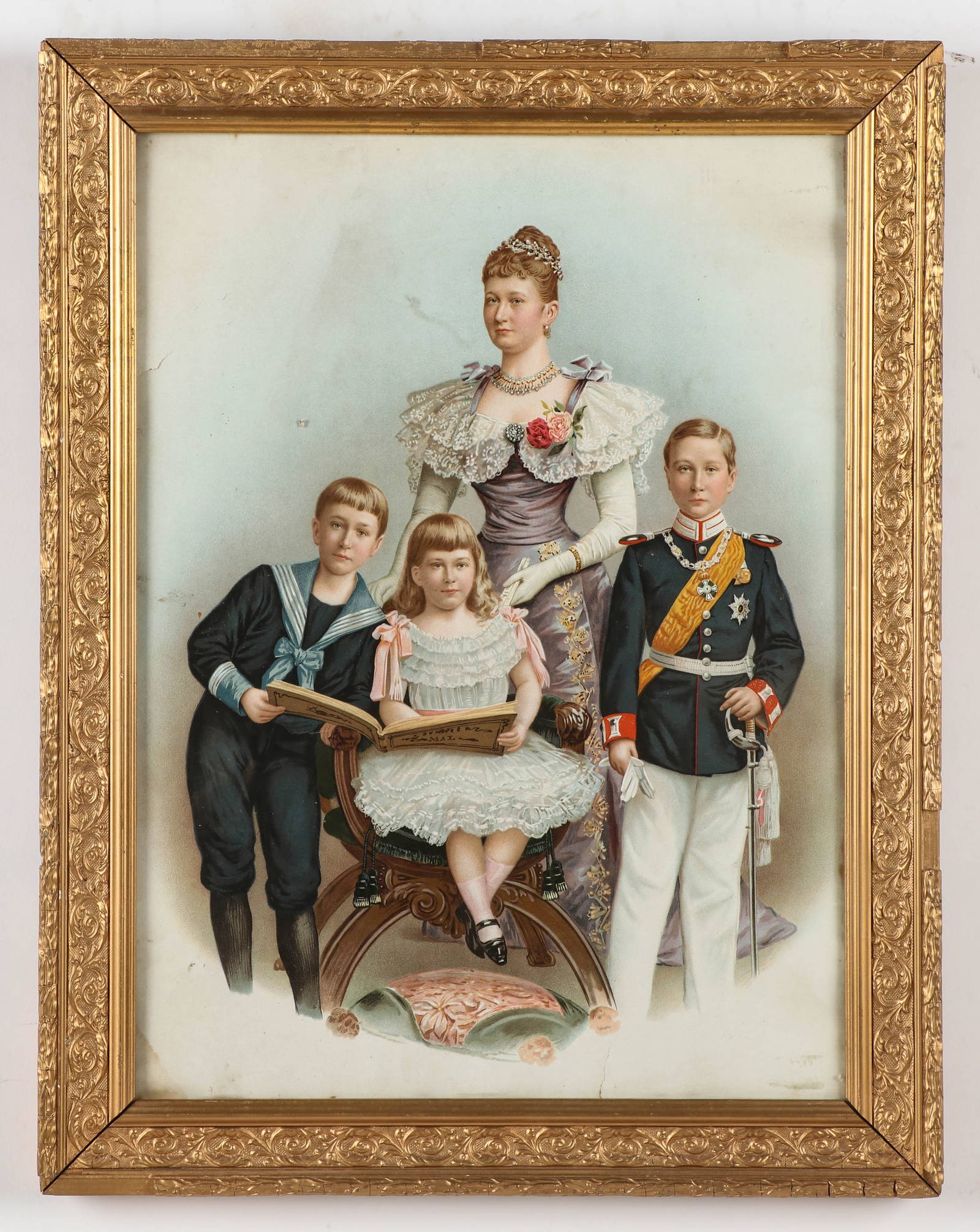Lithographic Portrait Of Empress Auguste Victoria And The Royal ...