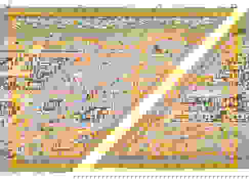 Antique Jain Pilgrimage Painting (tirtha Pata), India Auction