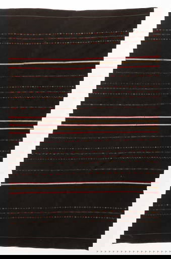 Antique Indian Mizo Chin Striped Mantle, Mizoram, C. 1920