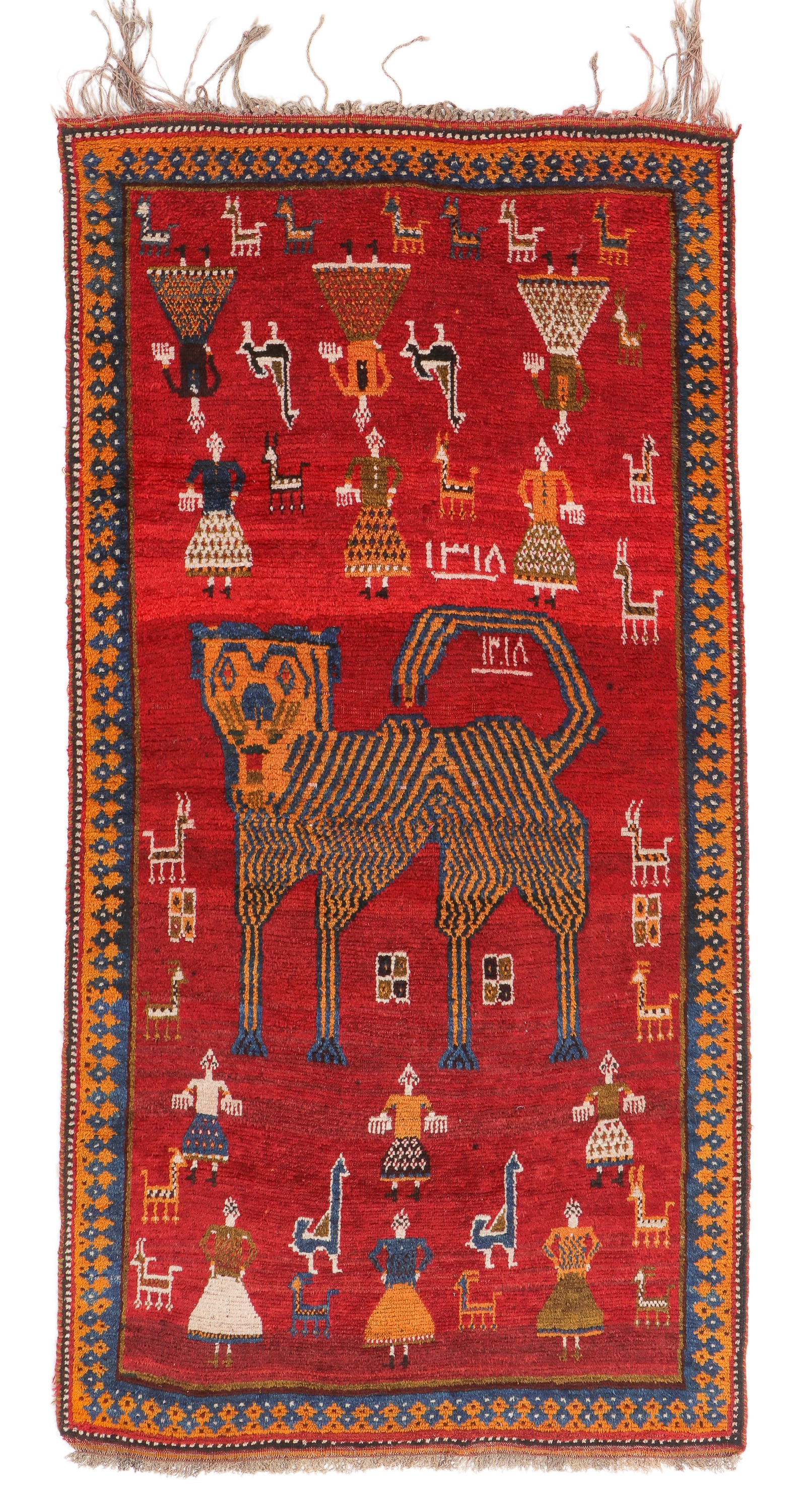 Gabbeh Rug Persia Dated 1318 ca 1901 3 8 X 7 0 Auction Gabbeh Rug Persia Dated 1318 ca 1901 3 8 X 7 0 Auction