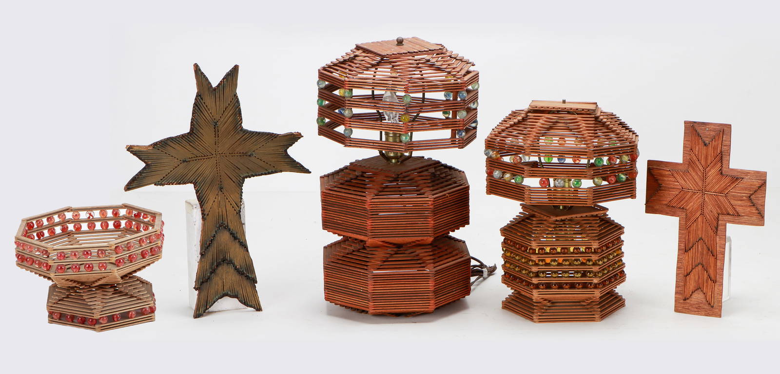 Tramp Art Collector's Lot (5) Auction