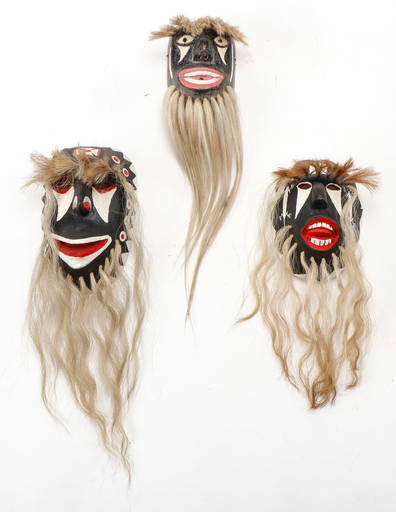 (3) Mexican Yaqui Pascola Dance Masks