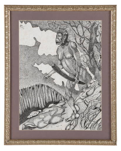 Don Michaud (haitian, 20th C.) "the Neanderthal"