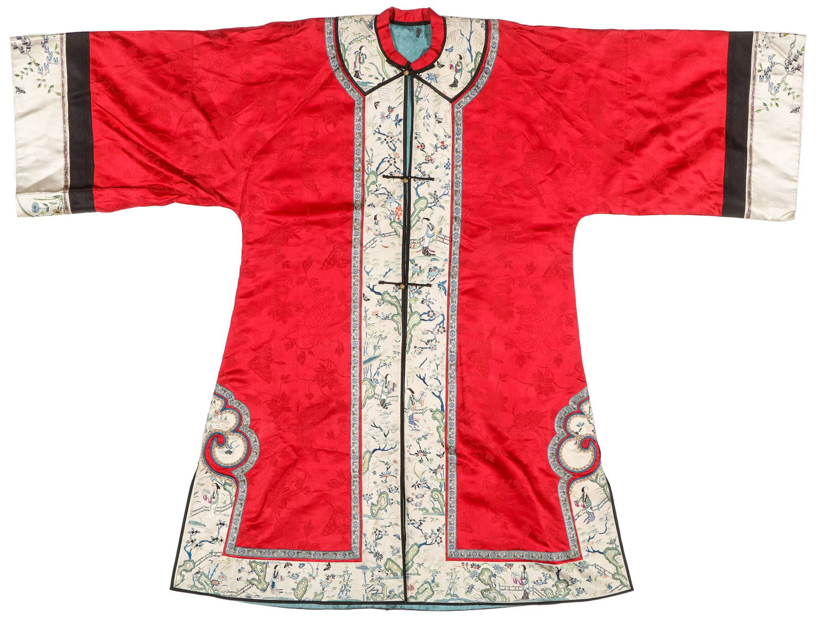 Chinese Red Robe, Qing Dynasty Auction
