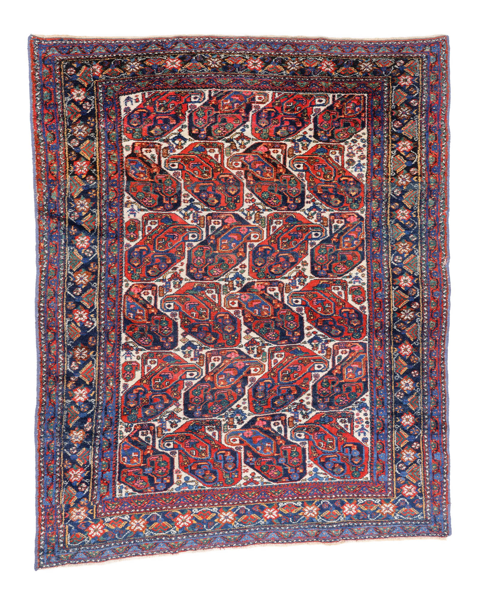 Afshar Mother/daughter Boteh Rug, Persia, Ca. 1900, 4'11'' X 6'0'' Auction