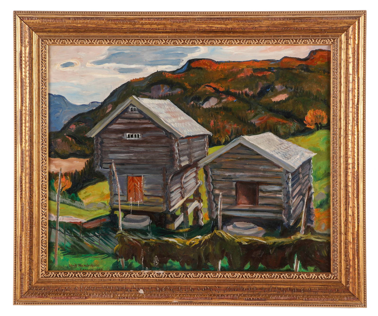 Ulrik Hendriksen (norwegian, 1891-1960) "stabburet - Norway" Auction