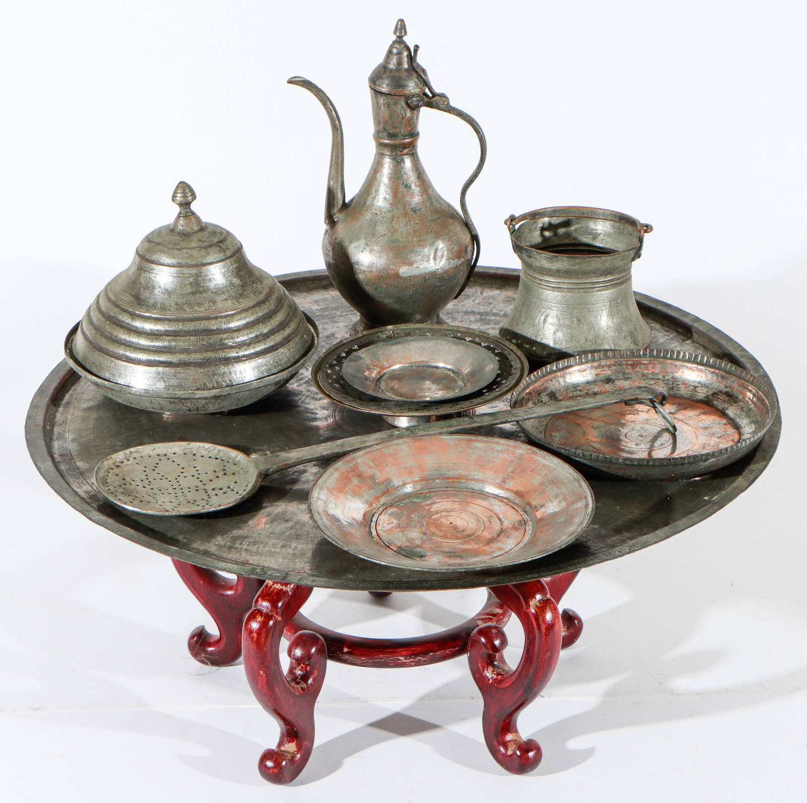 Collector's Lot Of Antique Armenian Tinned Copper Auction