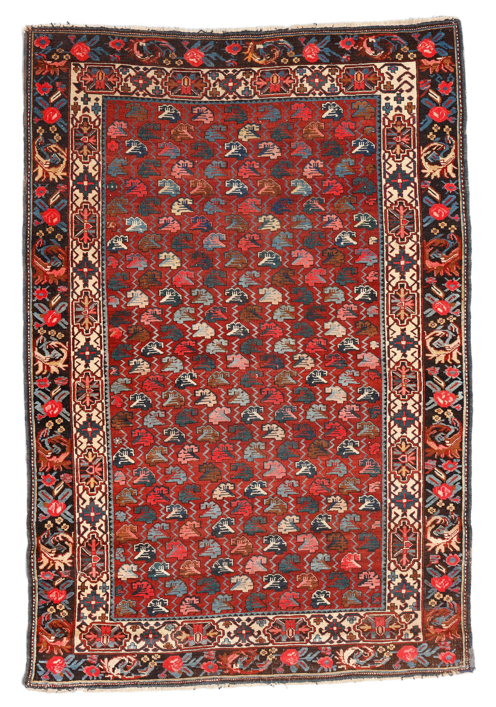 Seychour Rug, Caucasus, Ca. 1900, 4'2'' X 6'1'' Auction