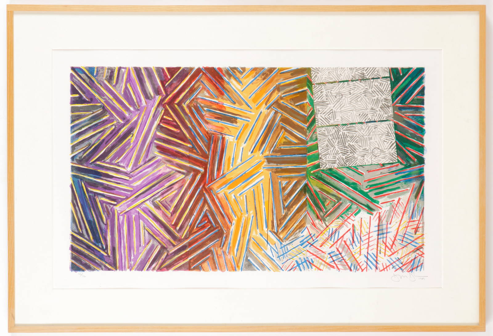 Jasper Johns (b. 1930) "between The Clock And The Bed", 1989 Auction