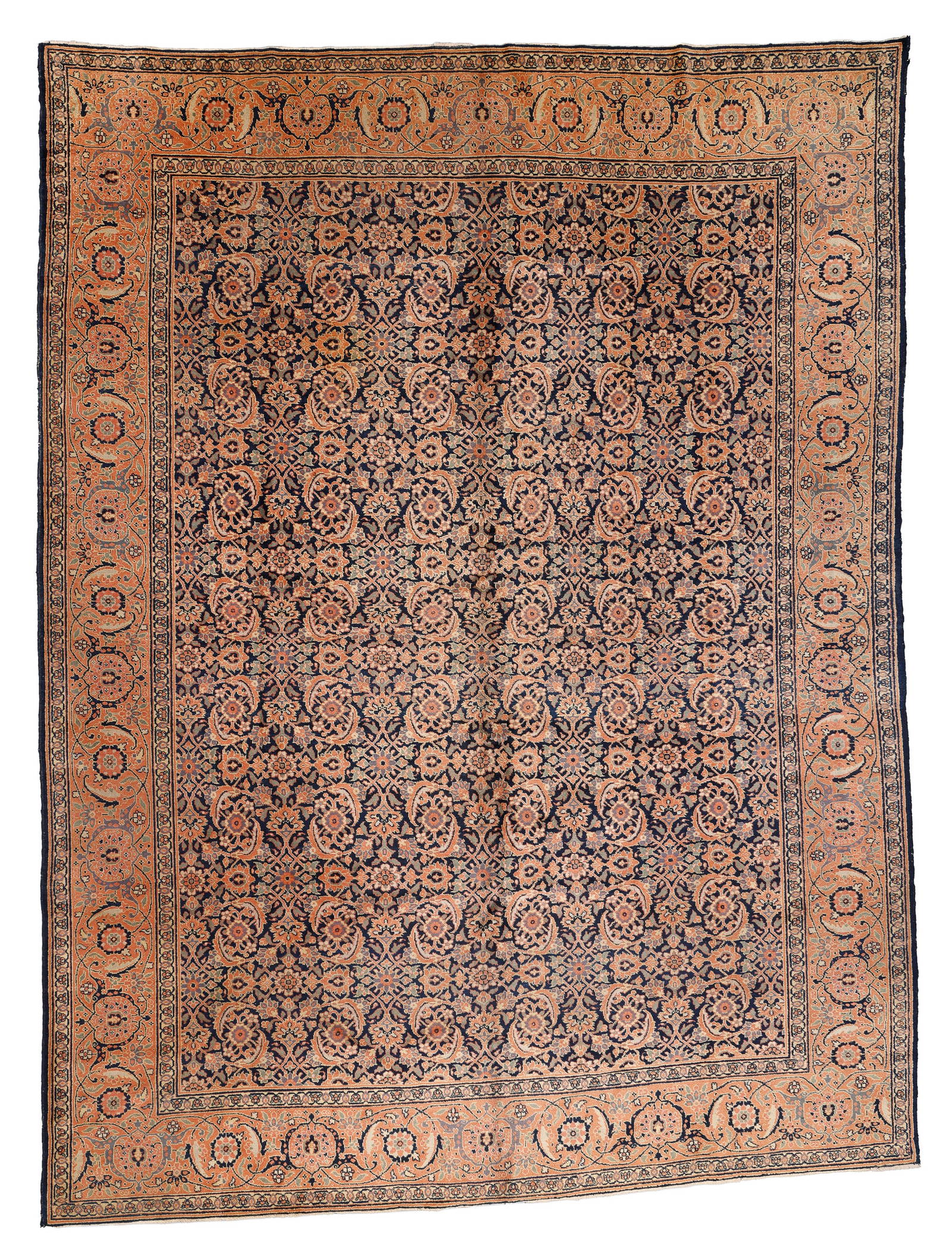 Blue Agra Rug, India, Late 19th C., 9'6'' X 12'9'' Auction