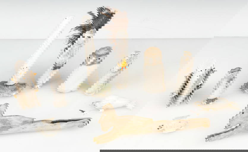 Collection Of 9 Inuit Figures