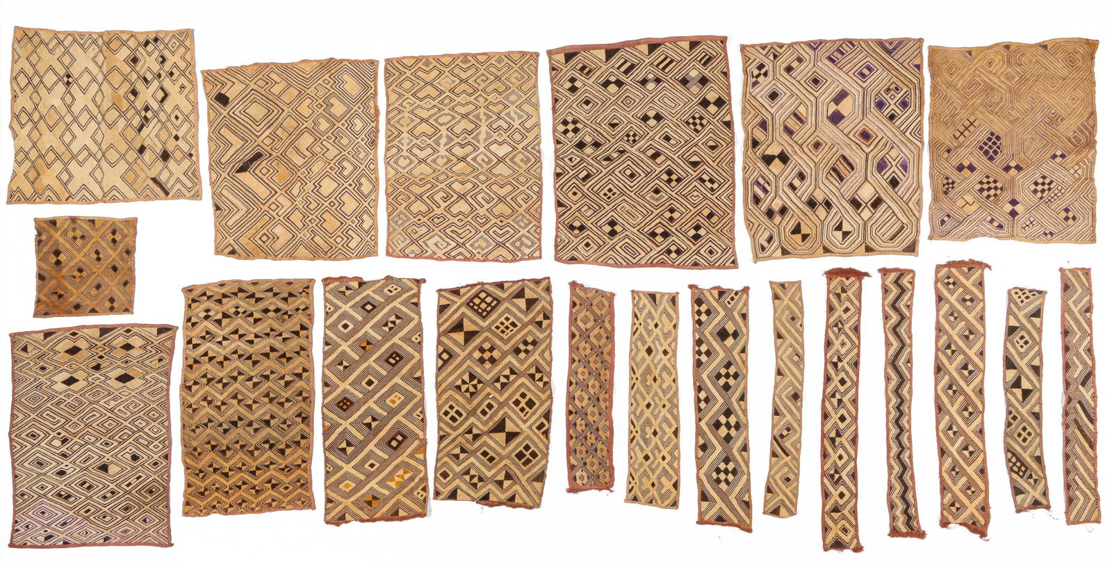 Collector's Lot Of 20 African Kuba Cloths, Drc Auction