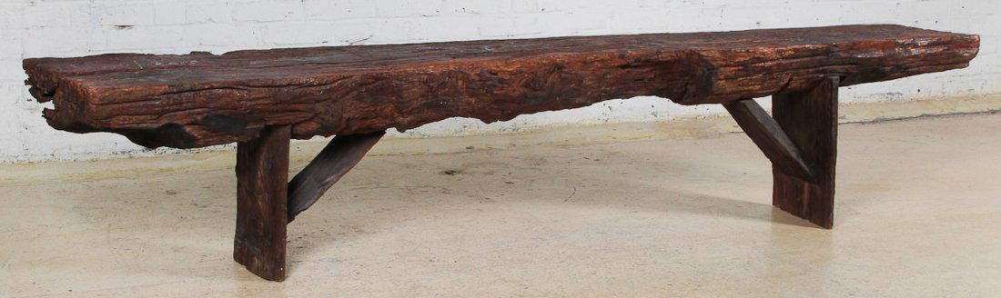 Massive Primitive Wood Slab Bench - Jan 12, 2013 | Material Culture in PA